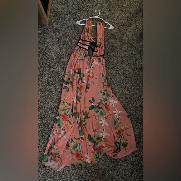 Express | Dresses | Express Strappy Pink Floral Dress | Poshmark
